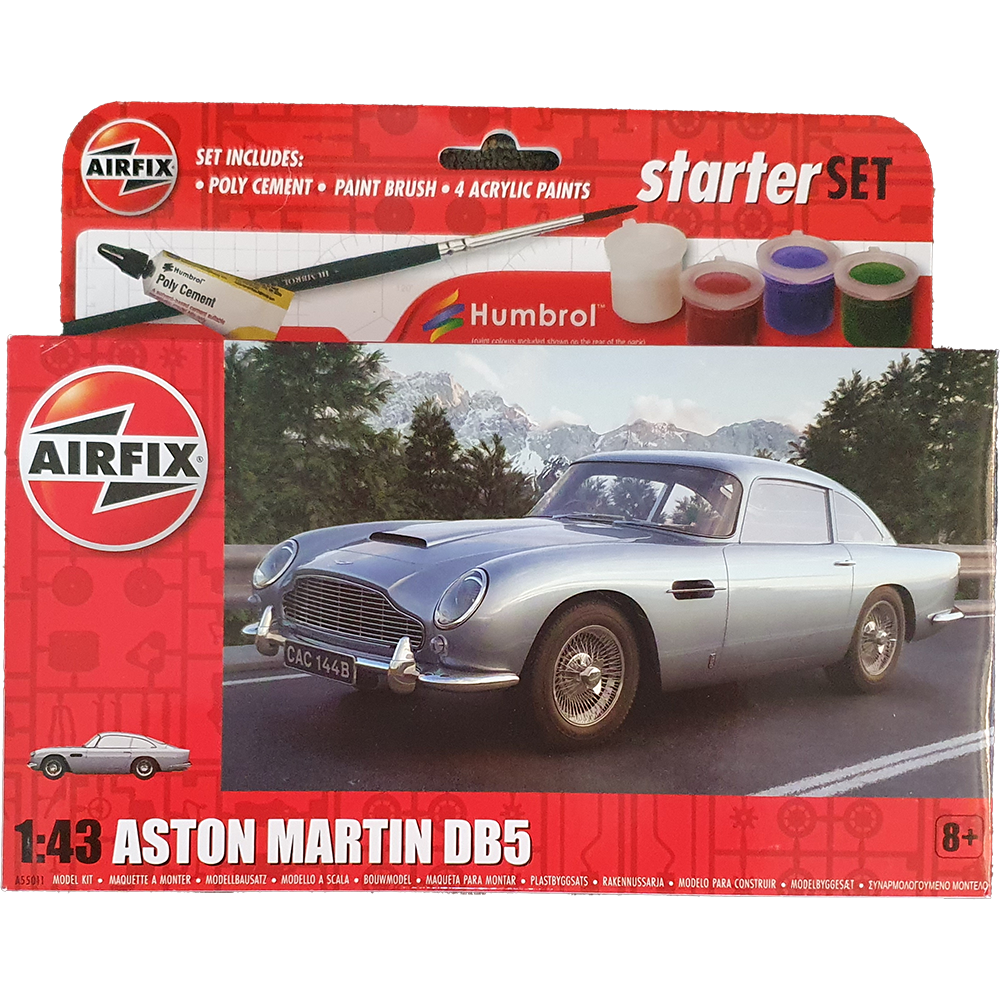 Aston Martin DB5 1:43 Starter Set - Airfix – New England Models and Hobbies