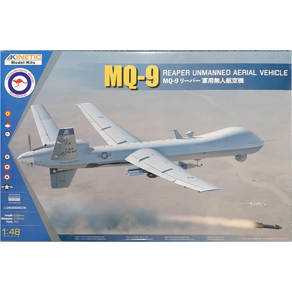 MQ-9 Reaper w/ GBU-12 1:48 - Kinetic – New England Models and Hobbies