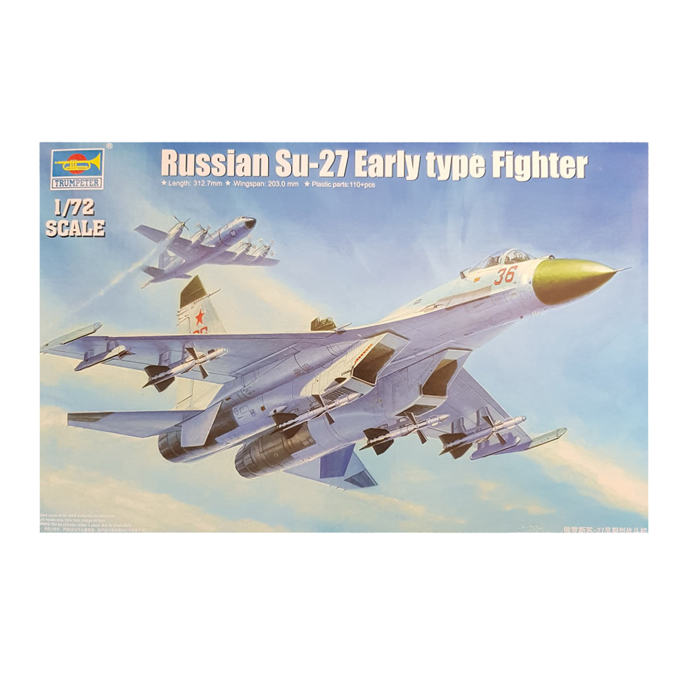 SU-27 Early Type Fighter Russian 1:72 - Trumpeter – New England Models ...